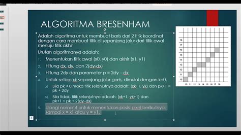 Algoritma Bresenham Dalam Opengl Youtube