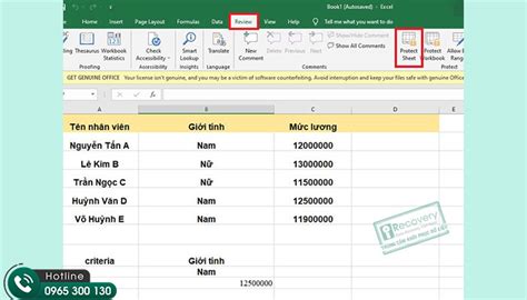 HƯỚNG DẪN Cách khóa file Excel không cho xóa