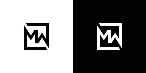Modern And Strong Letter Mw Initials Logo Design 17260656 Vector Art At