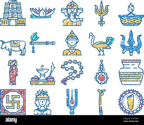 Hinduism Hindu God Om Icon Hand Drawn Stock Vector Image And Art Alamy
