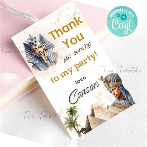Editable Egyptian Party Invitation Template Egyptian Themed Birthday