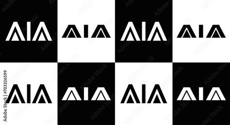 Aia Logo Aia Set A I A Design White Aia Letter Aia A I A Letter