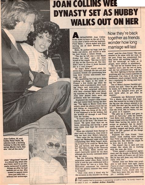 Joan Collins Collection 1984 Article