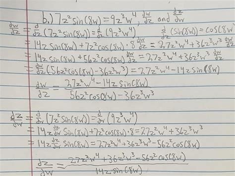 Dzdw Found Correctly For Implicit Derivative Rcalculus