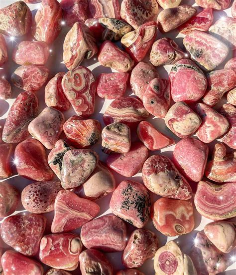 Rhodochrosite Tumbled Pocket Stone Rocks With Sass