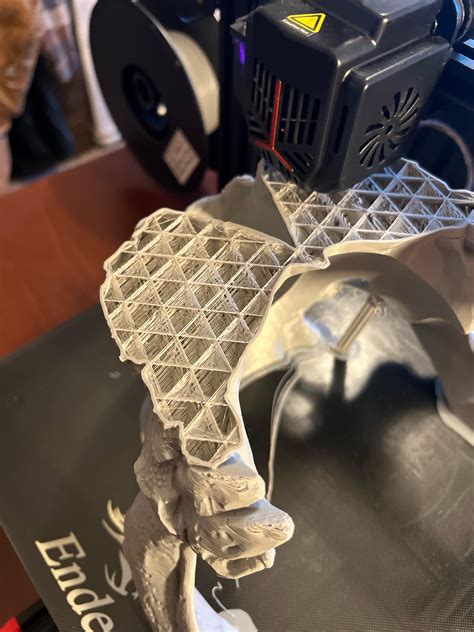 Large print starting to get stringy infill. : r/ender3