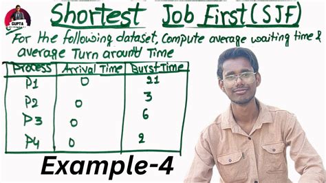 Shortest Job Firstsjf Example 4 Process Management Operatingsystem Youtube