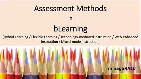 Assessment In Blended Learning Pptx Educational Assessment Education