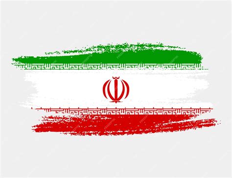 Premium Vector Artistic Grunge Brush Flag Of Iran Isolated On White