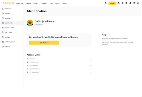 How To Complete Identity Verification For A Personal Account Binance Identity Verification