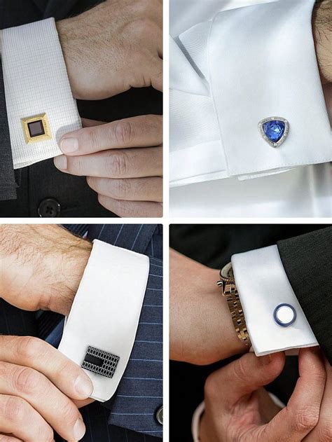 1pair Fashion Light Luxury Gemstone Cufflinks Set Suit Cuffs