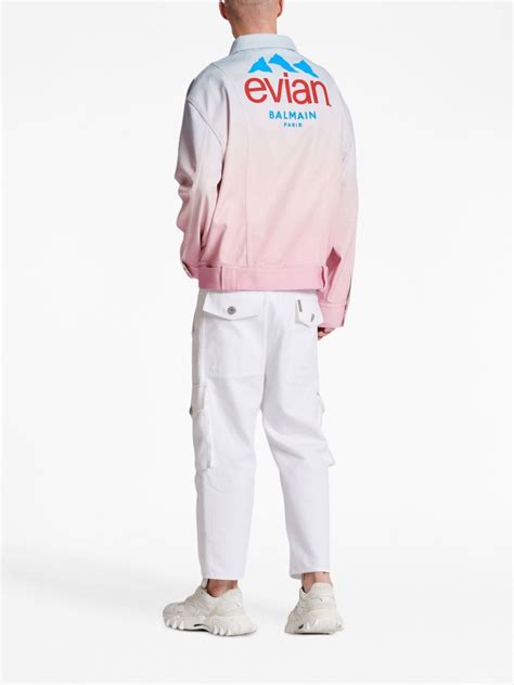 Balmain X Evian Gradient Denim Jacket Farfetch