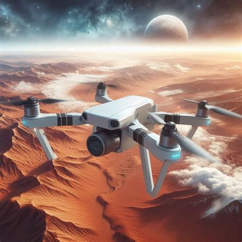 premium photo camera drone flying