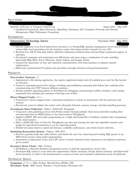 Resume Feedback New Graduate R Resumeexperts