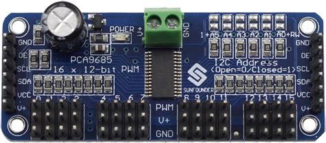 PCA9685 16 Channel 12 Bit PWM Servo Motor Driver I2C Module Arduino