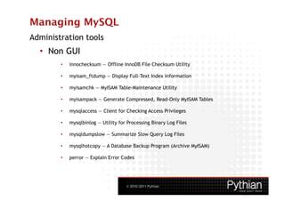 MySQL Overview PPT