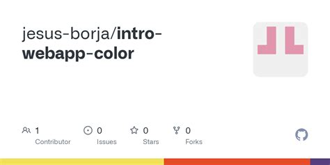 GitHub Jesus Borja Intro Webapp Color