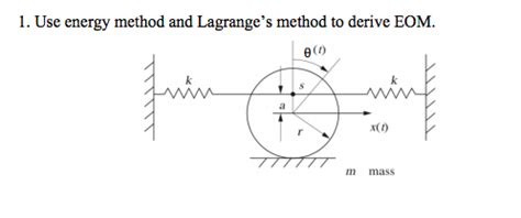 Solved 1 Use Energy Method And Lagrange S Method To Derive Chegg