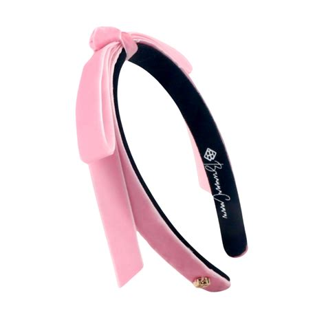 Thin Light Pink Ribbon Bow Headband Brianna Cannon