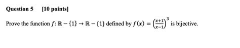 Solved Prove The Function Fr− 1 →r− 1 Defined By