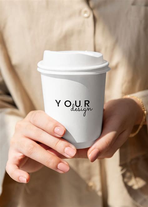 Woman Holding Coffee Cup Mockup Premium Psd Mockup Rawpixel