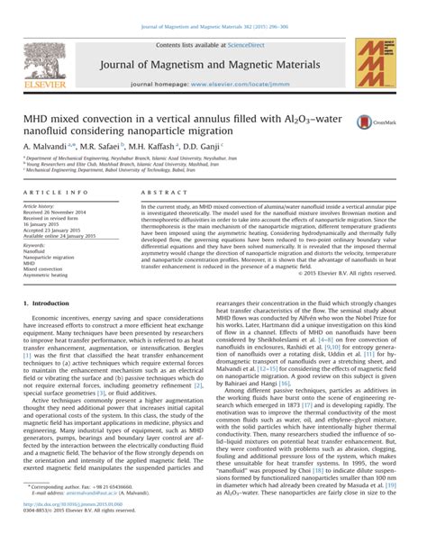 Mhd Mixed Convection In A Vertical Annul 1