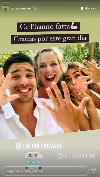 El álbum De Fotos Del Casamiento De Gio Simeone Con Giulia Coppini