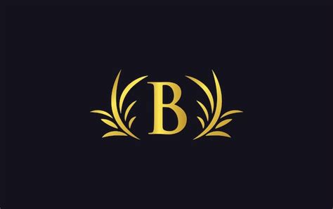 La Elegante Letra B Del Logotipo Dorado Vector Premium