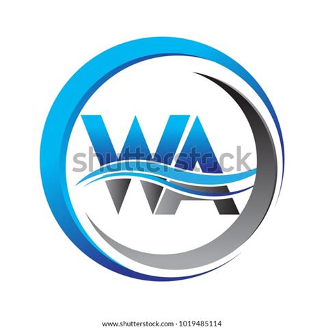 Initial Letter Logo Wa Company Name Stock Vector Royalty Free