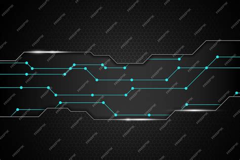 Premium Vector Abstract Black Technology Background