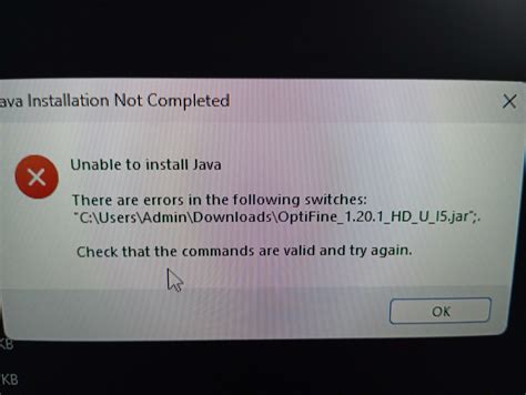 [java] help with java optifine cus whenever i try to install optifine