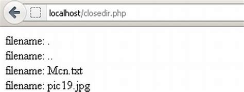 what is closedir in php directory