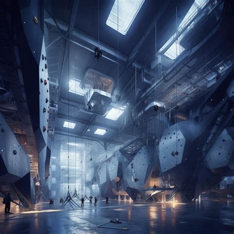Premium Ai Image There Are People Walking Around In A Large Building