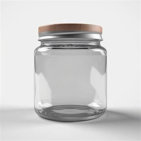 Premium Photo Jar Mockup Isolated Generative Ai