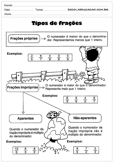 Atividades Sobre Frações 5o Ano Gabarito EDUCA
