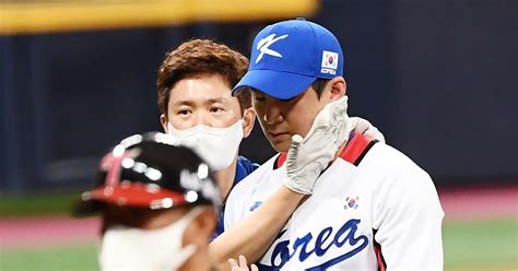 포토 오지환 수비 과정에서 충돌 후 출혈
