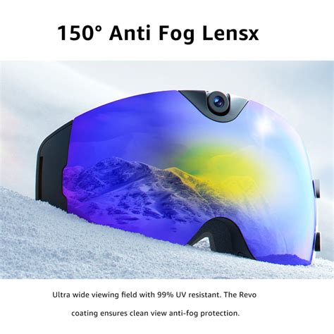 Oho Sunshine Skyshot Smart Ski Goggles With Camera 4k And 24m Anti Fog