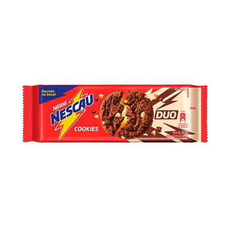Biscoito Nescau Cookie Cholate Com Gotas Duo 60g Nestlé Colibri Festas