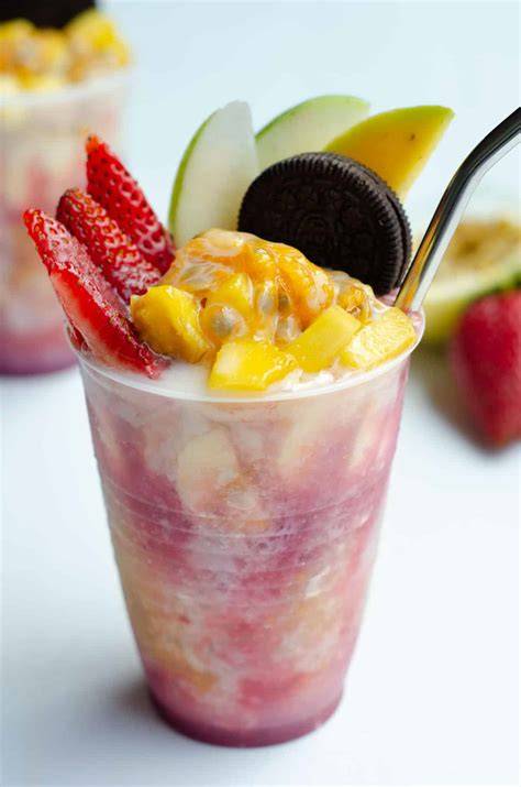 Cholado Colombian Icy Fruit Cocktail Vecina Vegetariana