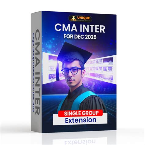 Cma Inter Single Group Video Lectures Extension June 25 For Dec 2025 Unique Academy For