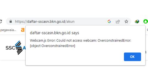 Webcam Js Error Saat Daftar Akun SSCASN Ini Penyebab Dan Solusinya