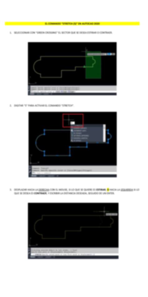 SOLUTION Uso Del Comando SCALE Y Del Comando STRETCH De AutoCAD Studypool