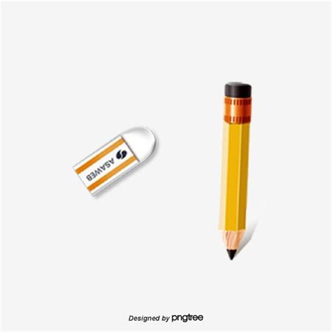 학습 문구 지우개 일러스트 Png 노란 연필 이미지 벡터 Psd 파일 Pngtree Pencil Supplies Office Supplies