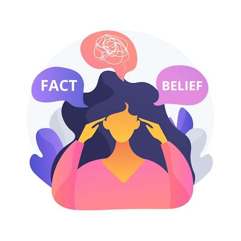Free Vector Cognitive Dissonance Abstract Concept Vector Illustration