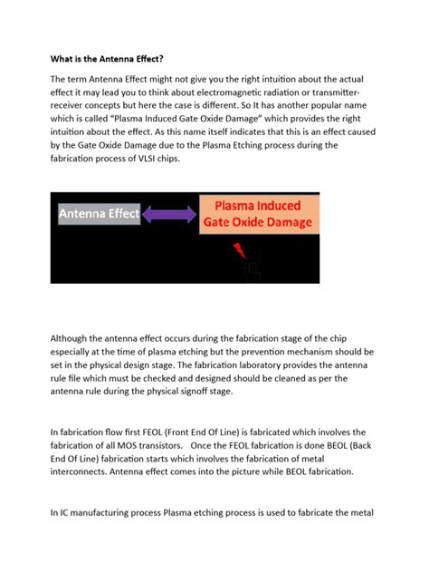 Antenna Effect Pdf Field Effect Transistor Semiconductor Device Fabrication