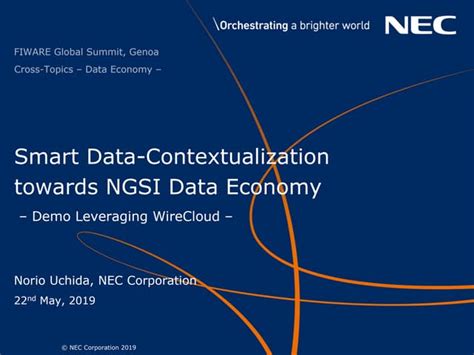 Fiware Global Summit Smart Data Contextualization Towards Ngsi Data Economy Demo Leveraging