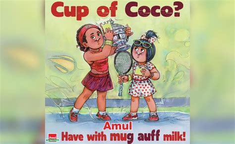 Amul Shares Special Topical For Us Open Womens Winner Coco Gauff Ndtv Food