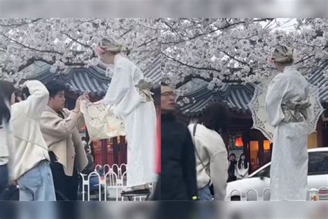 南京某景区门前，女子穿和服拍照遭吐槽：有点不尊重历史