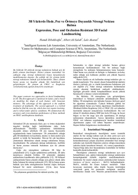 Pdf Expression Pose And Occlusion Resistant 3d Facial Landmarking