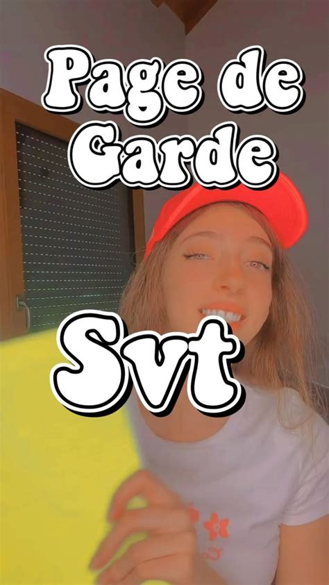 TUTO PAGE DE GARDE AESTHETIC SVT BACK TO SCHOOL Page de garde Fiche de révision Blague